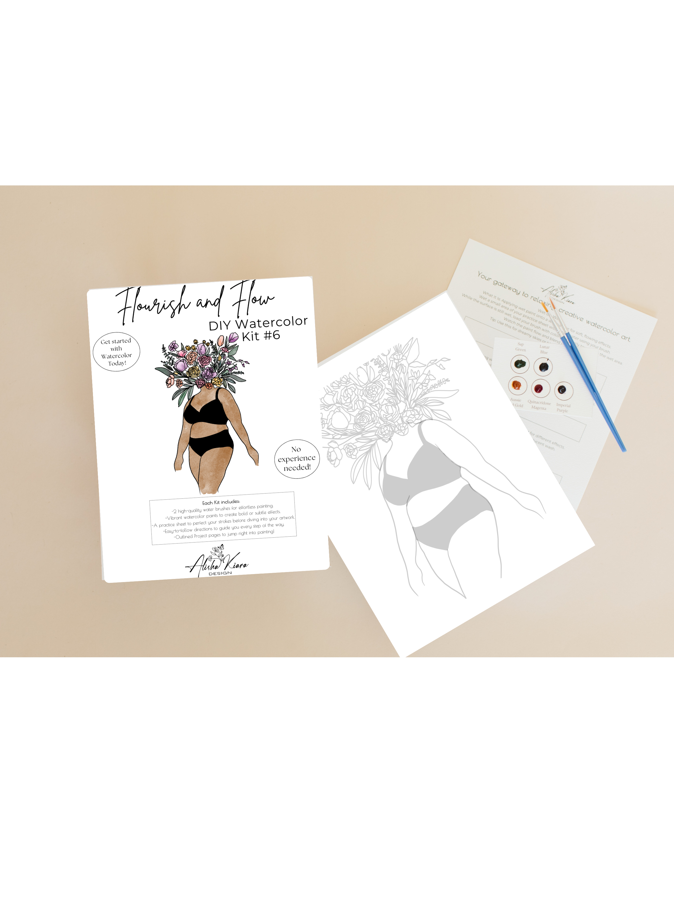 Flourish & Flow DIY Watercolor Kit – Alisha Kiara Design